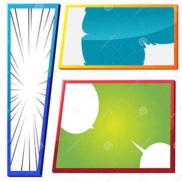 Cartoon Comic Frame Template Color Vector Stock Illustration ...