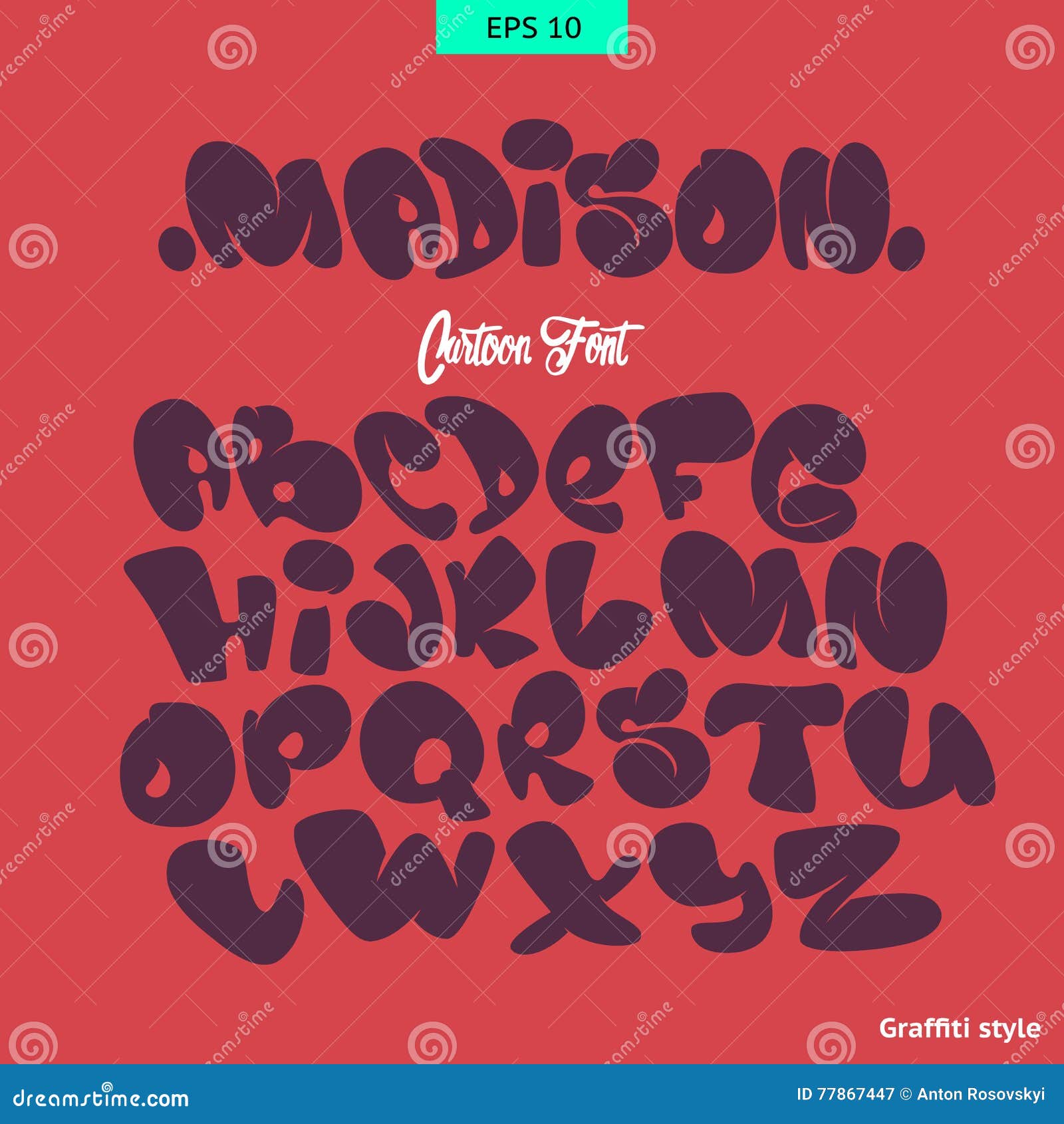 Cartoon Comic Graffiti Doodle Font Alphabet Stock, 47% OFF