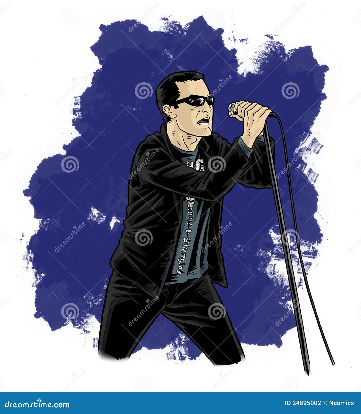 Cartoon - Comic Style Singer Stock Illustration - Illustration of ...
