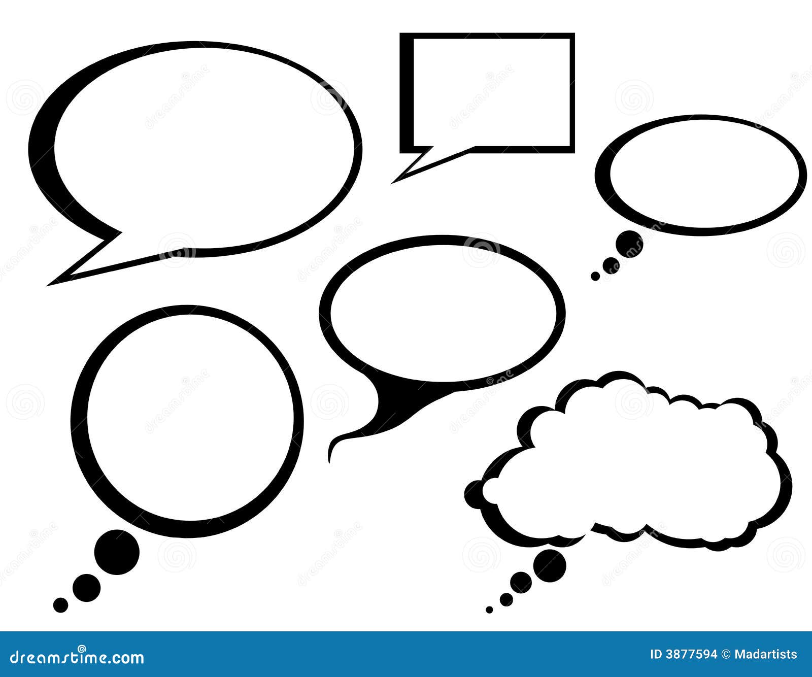 Cartoon Comic Talk Bubbles Clip Art Stock Illustration | CartoonDealer ...