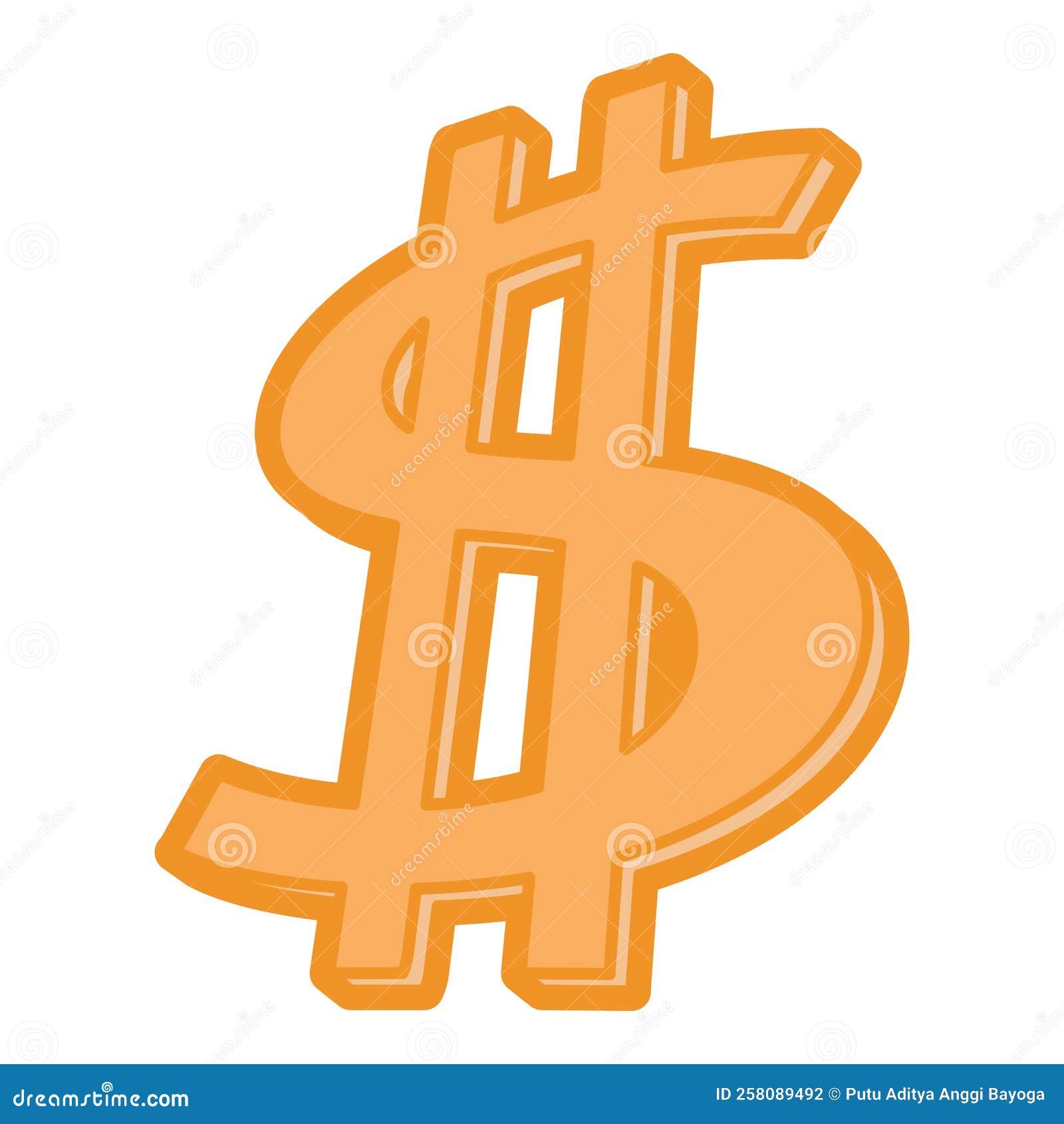 Cartoon dollar logo stock vector. Illustration of cartoon - 258089492