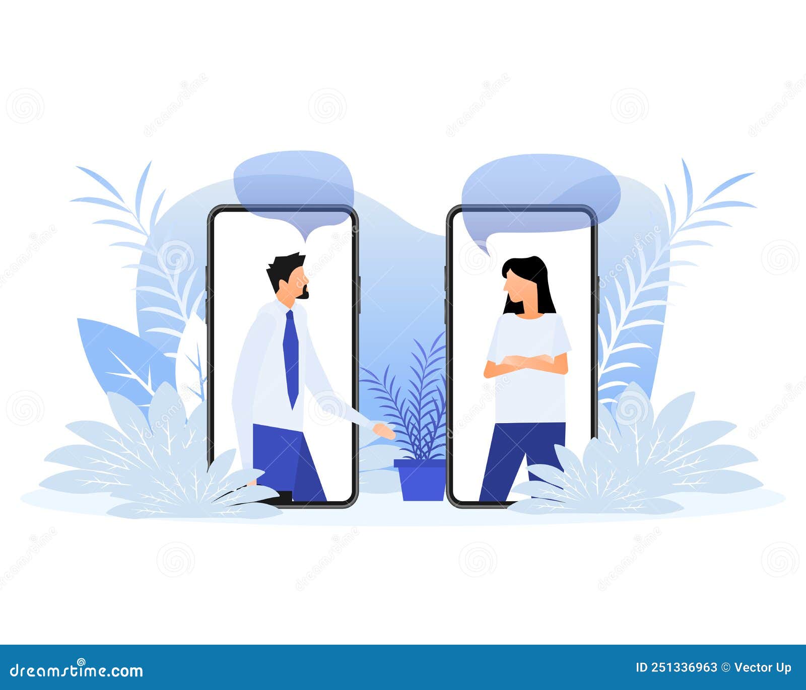 Cartoon Communication. Positive Community. Online Social Network. Stock ...