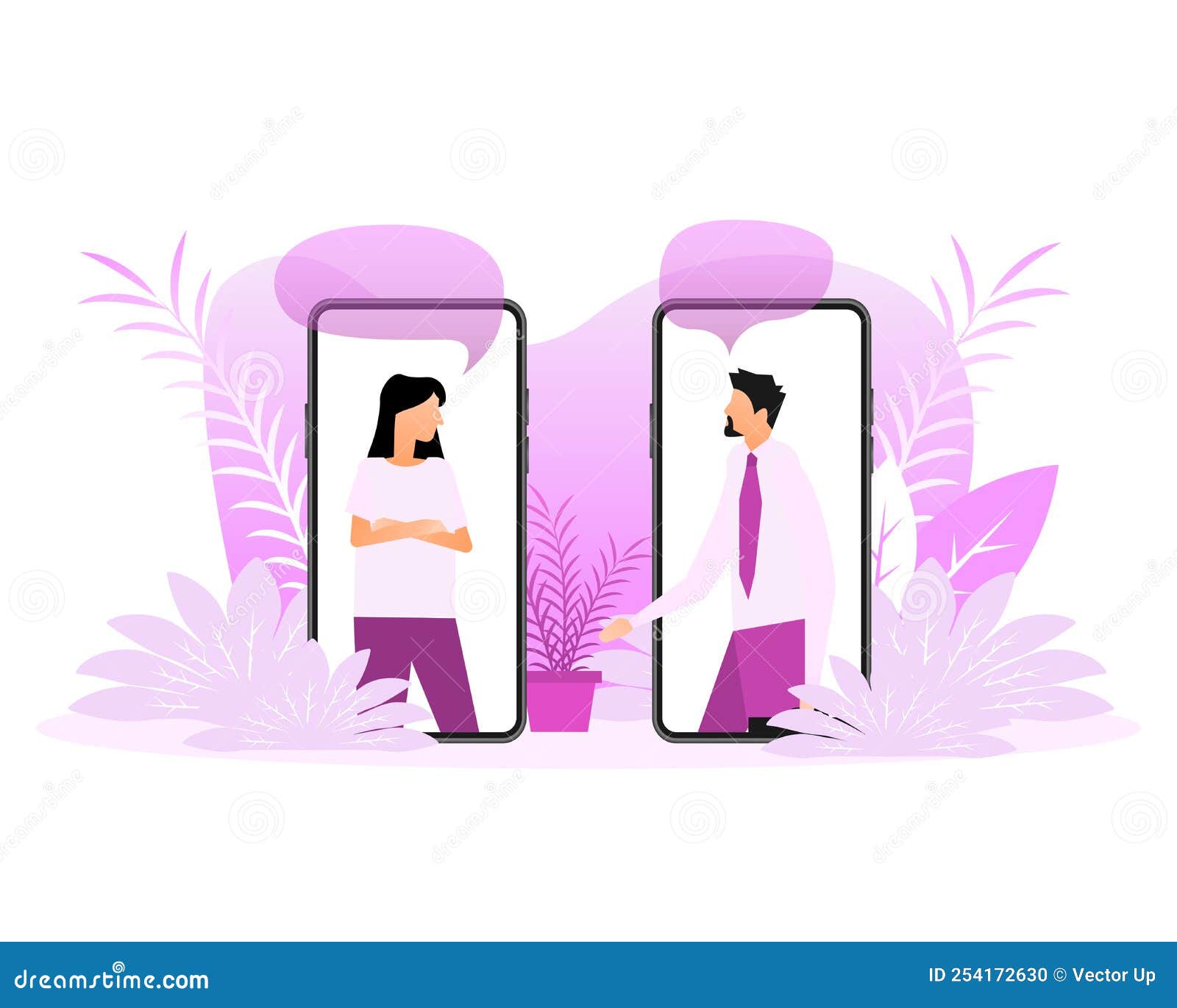 Cartoon Communication. Positive Community. Online Social Network. Stock ...