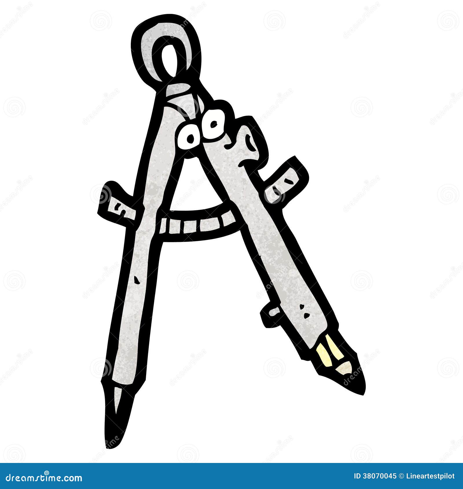 Cartoon compass stock illustration. Illustration of character - 38070045