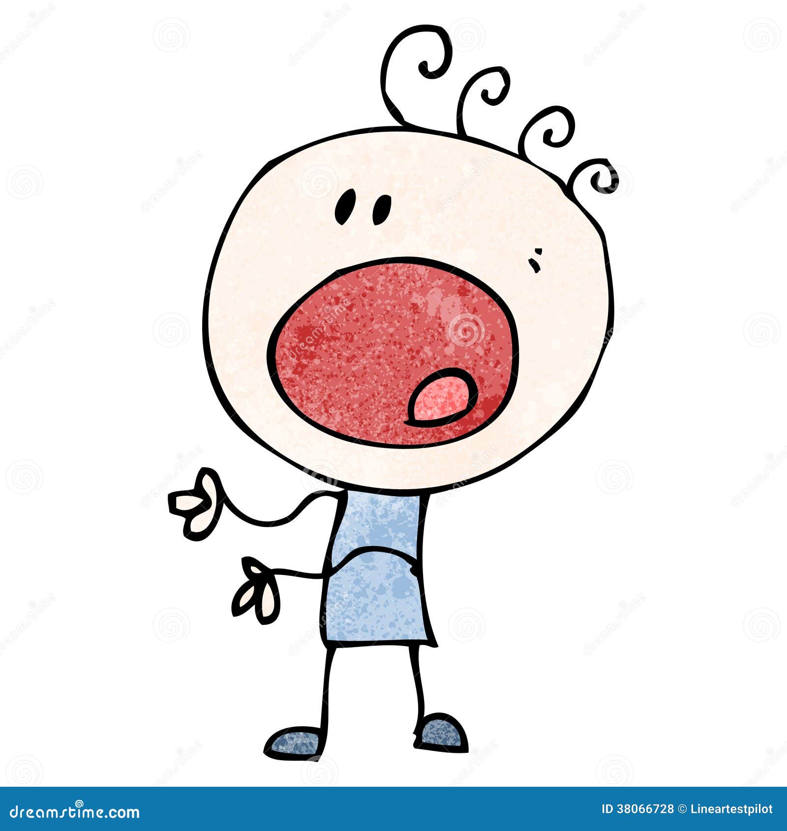 Cartoon Complaining Doodle Man Stock Vector - Illustration of grunge ...