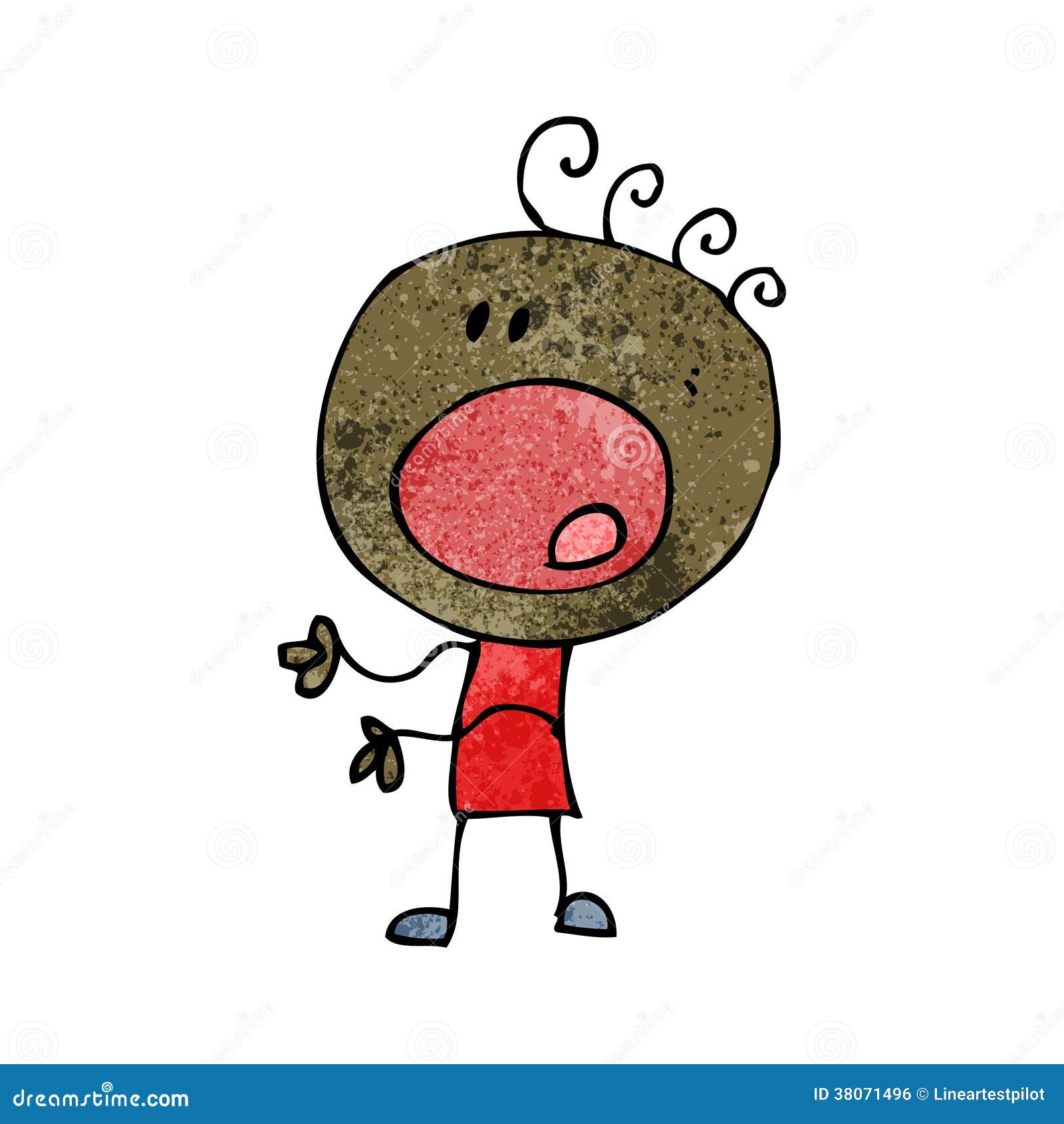 Cartoon Complaining Doodle Man Stock Vector - Illustration of hand ...