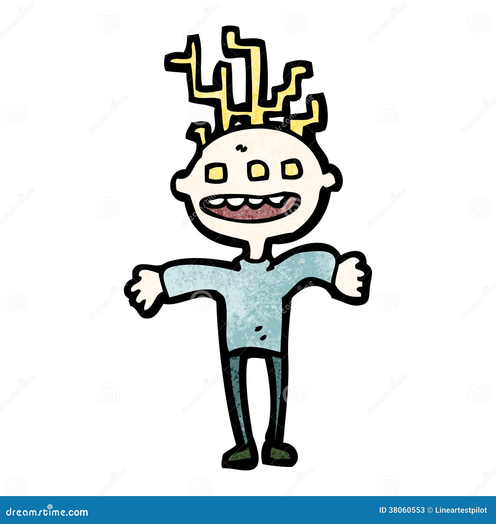 Cartoon computer brain man stock vector. Illustration of cute - 38060553