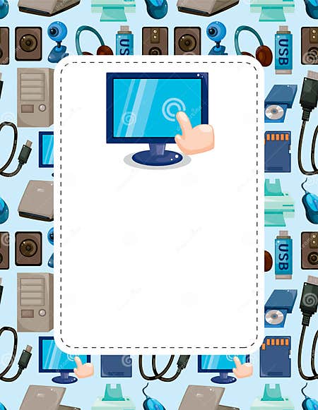 Cartoon computer card stock vector. Illustration of holiday - 22913764