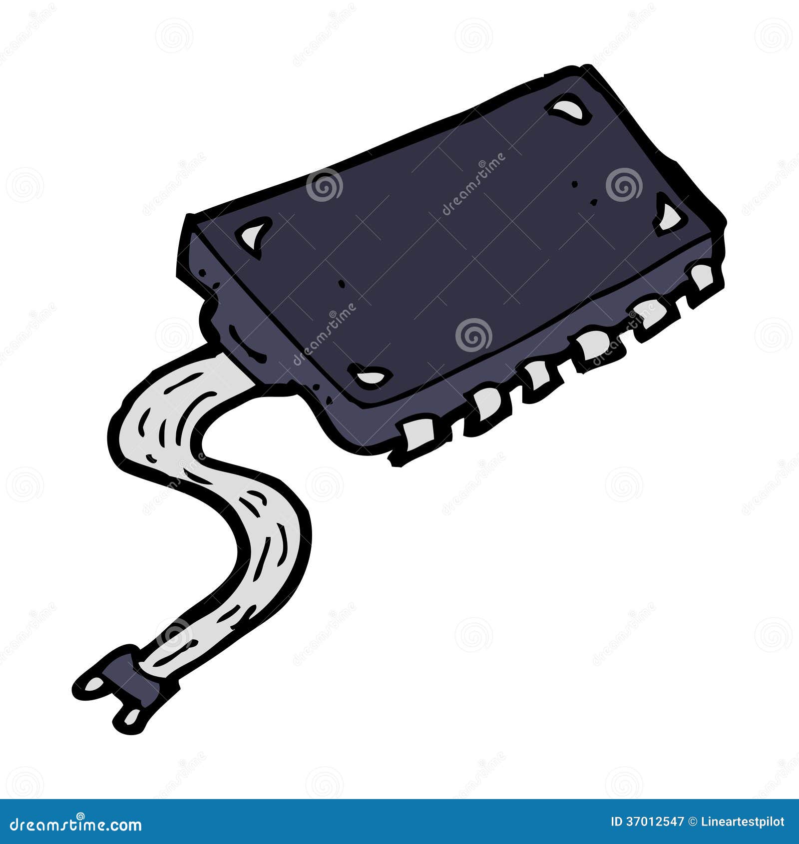 Cartoon computer chip stock vector. Illustration of drawing - 37012547