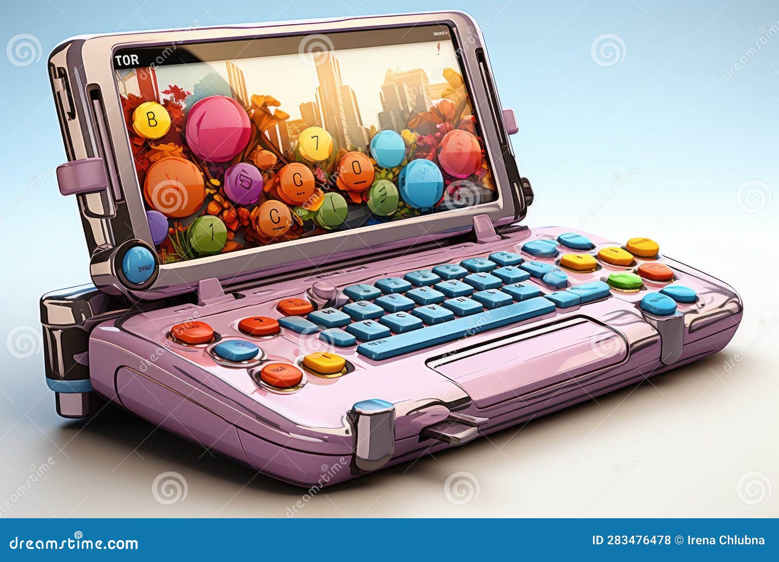 Cartoon Computer for Gaming. Generative AI Stock Illustration ...