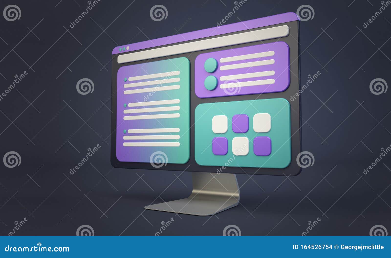 Cartoon computer interface stock illustration. Illustration of concept ...