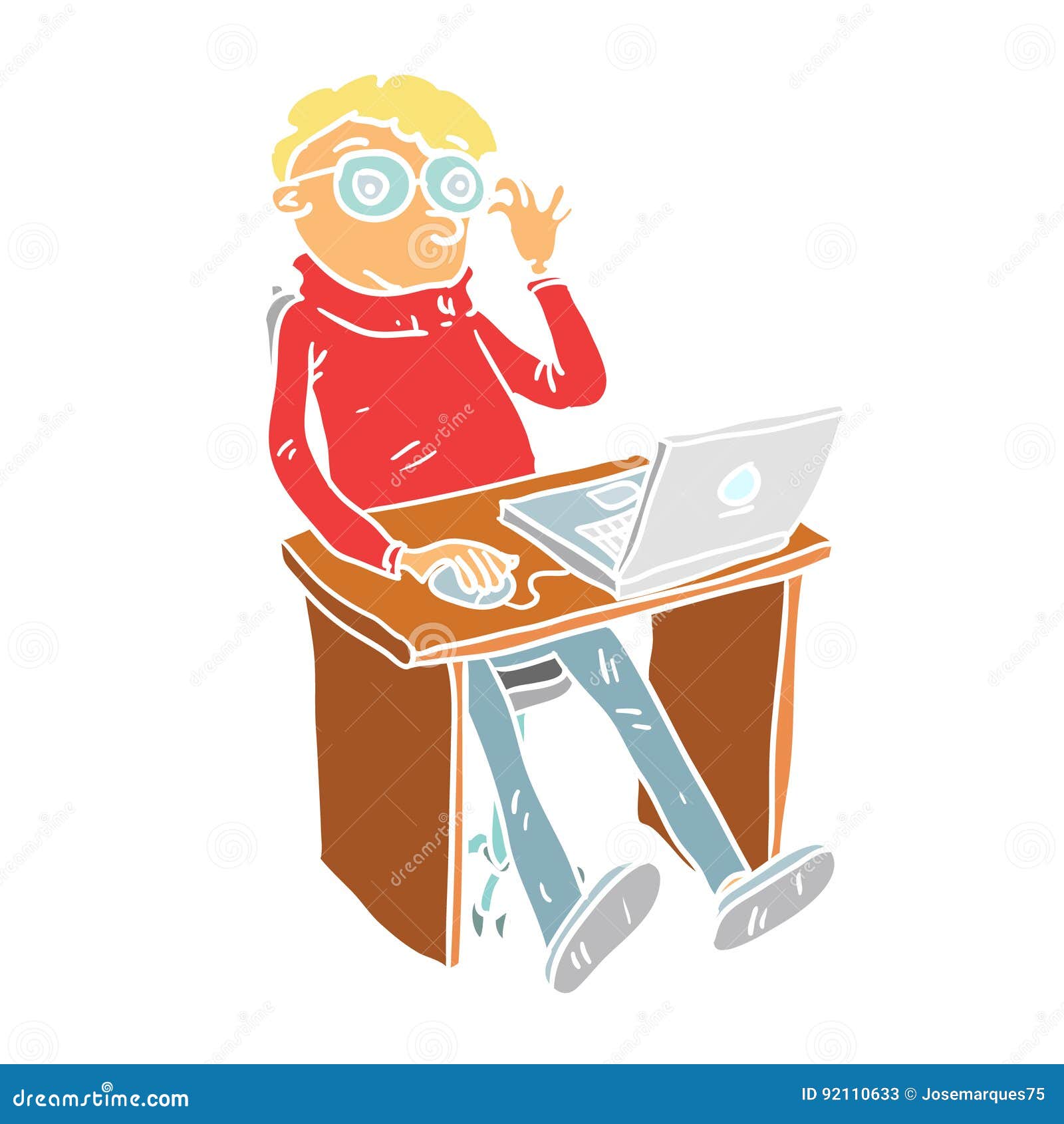 Cartoon Computer Internet Illustration Stock Vector - Illustration of ...