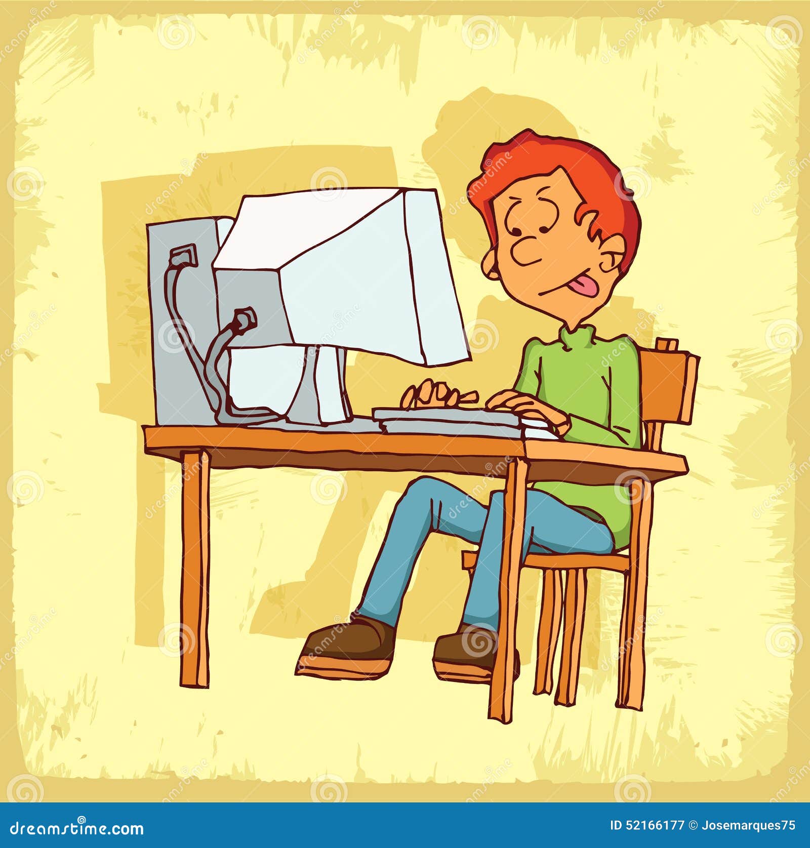 Cartoon Computer Internet Illustration, Vector Icon Stock Vector ...