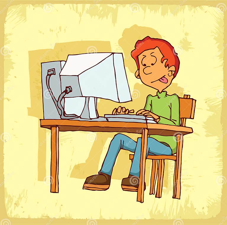 Cartoon Computer Internet Illustration, Vector Icon Stock Vector ...