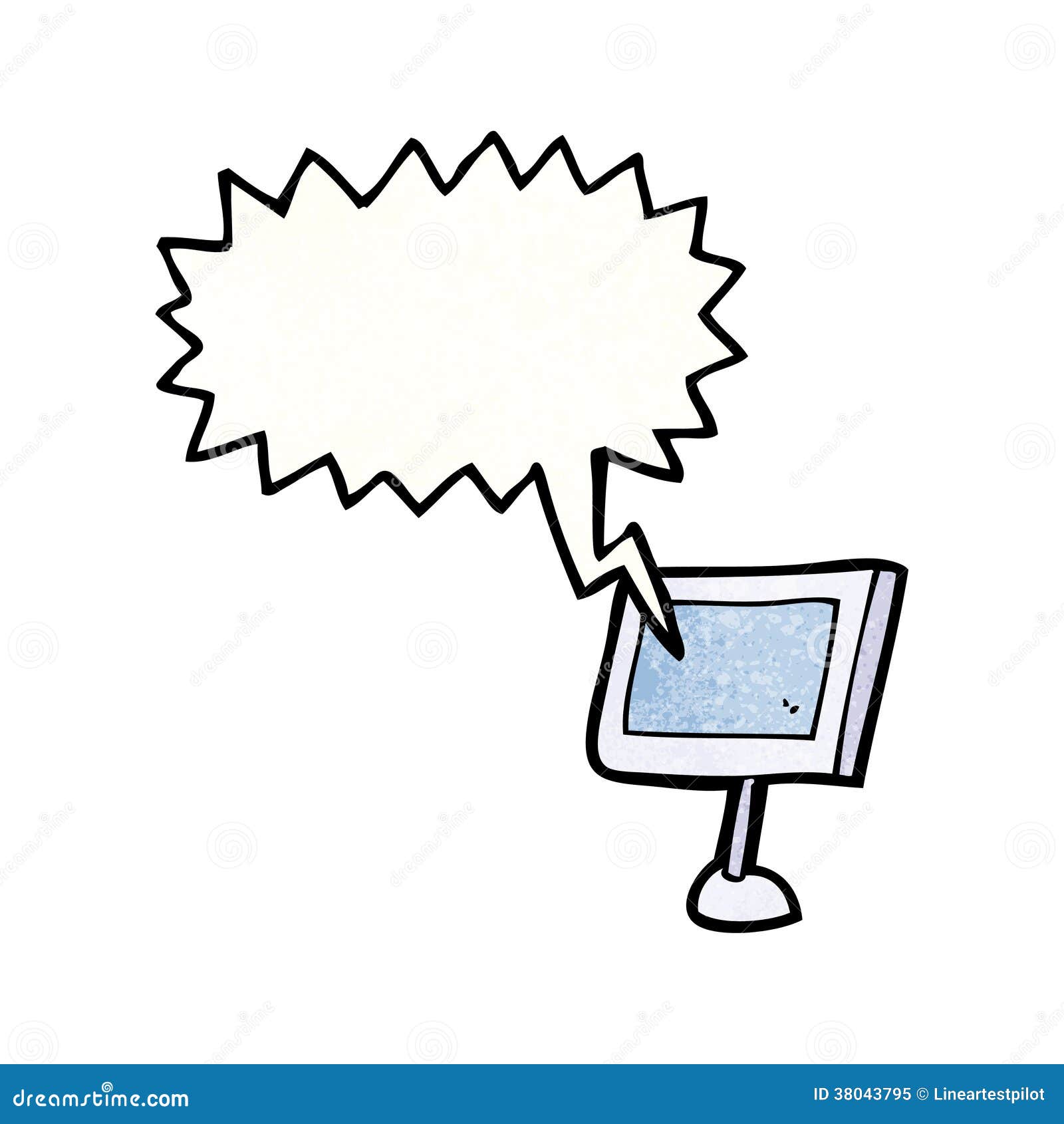 Cartoon computer screen stock vector. Illustration of clip - 38043795