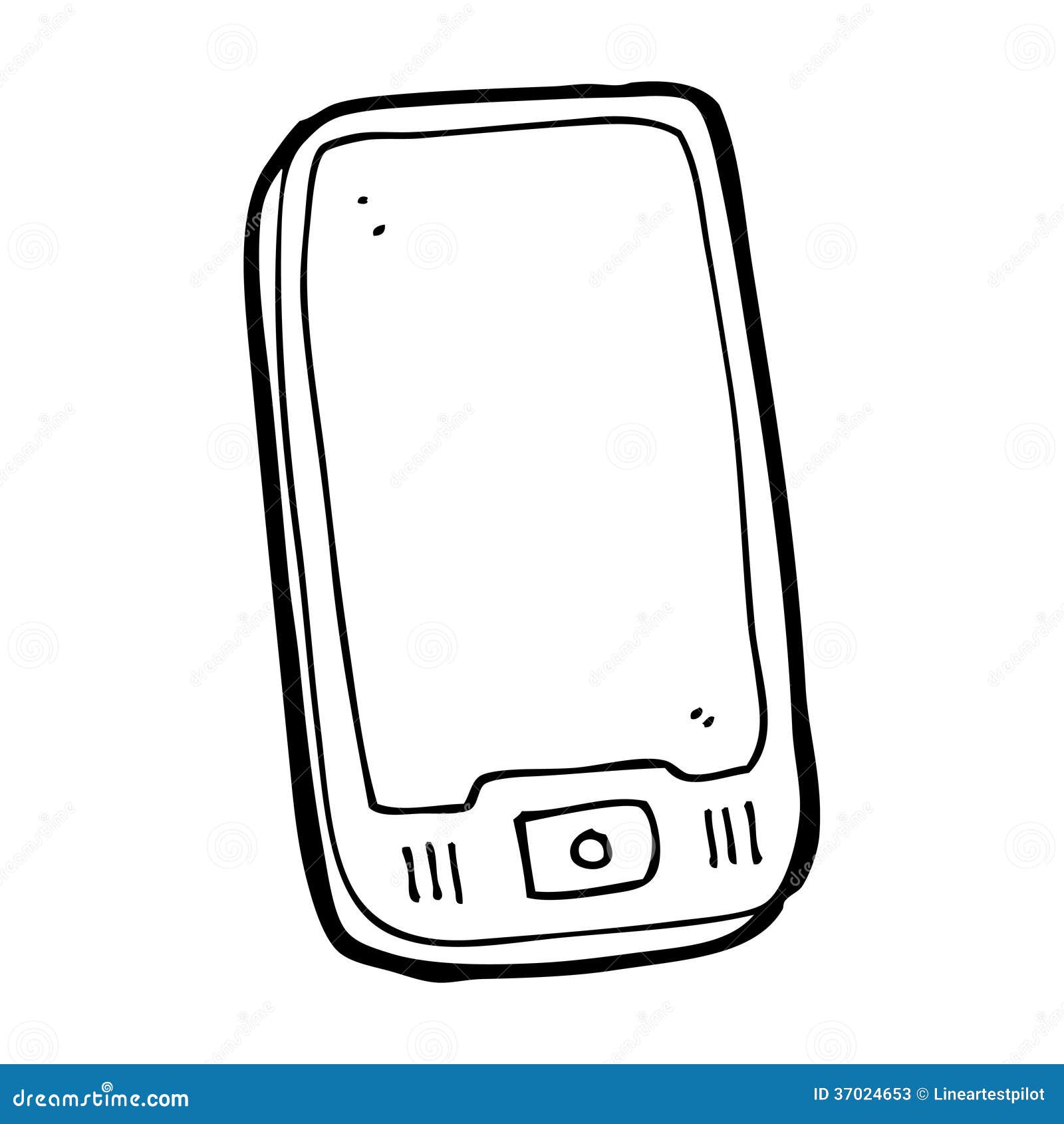 Cartoon computer tablet stock illustration. Illustration of hand - 37024653