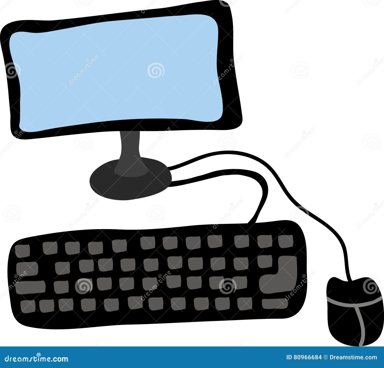 Cartoon computer stock vector. Illustration of communication - 80966684