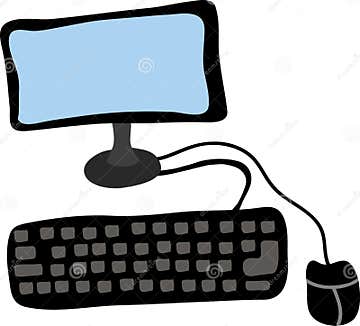 Cartoon computer stock vector. Illustration of communication - 80966684