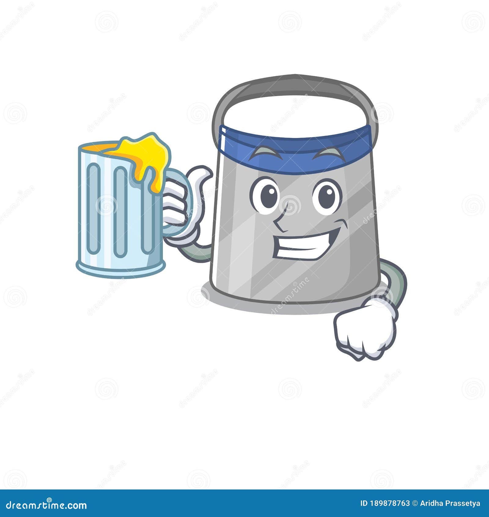 A Cartoon Concept of Face Shield with a Glass of Beer Stock Vector ...