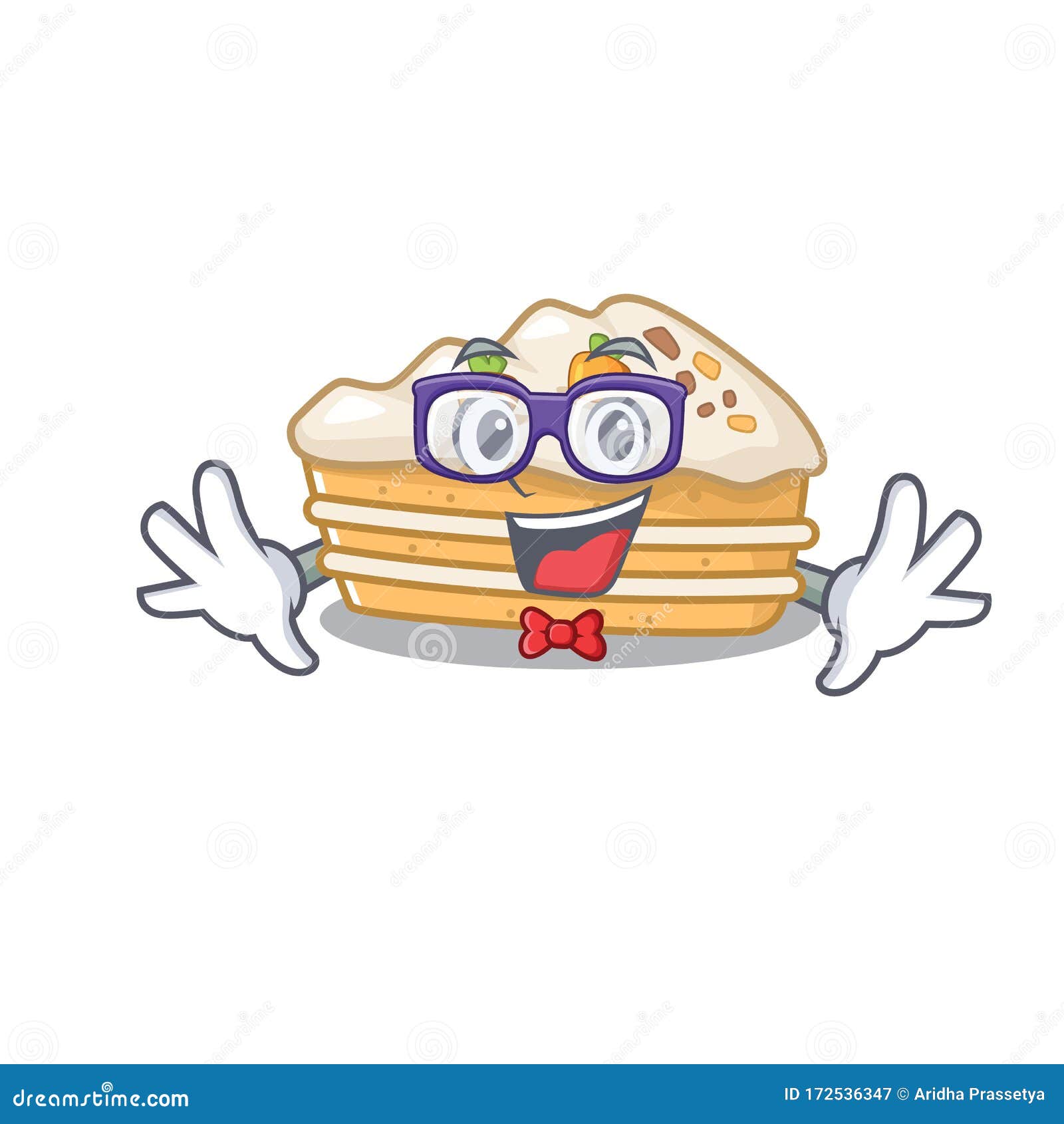 A Cartoon Concept of Geek Carrot Cake Design Stock Vector ...
