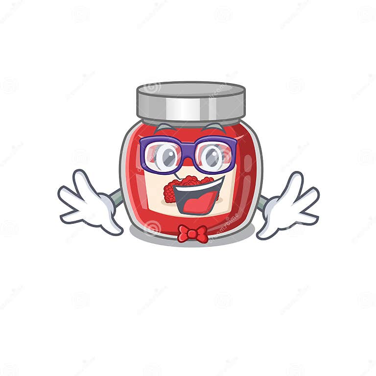 A Cartoon Concept of Geek Raspberry Jam Design Stock Vector ...