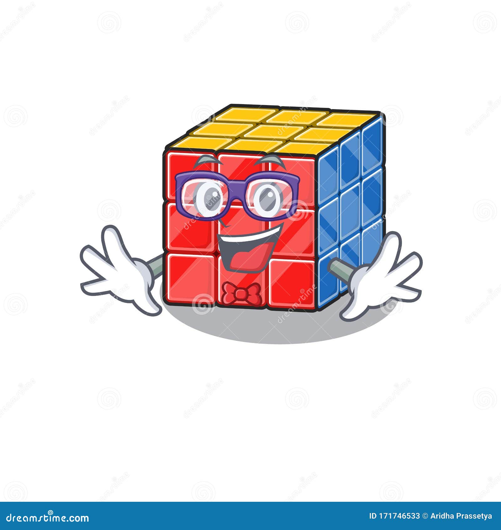 A Cartoon Concept of Geek Rubic Cube Design Editorial Stock Photo ...