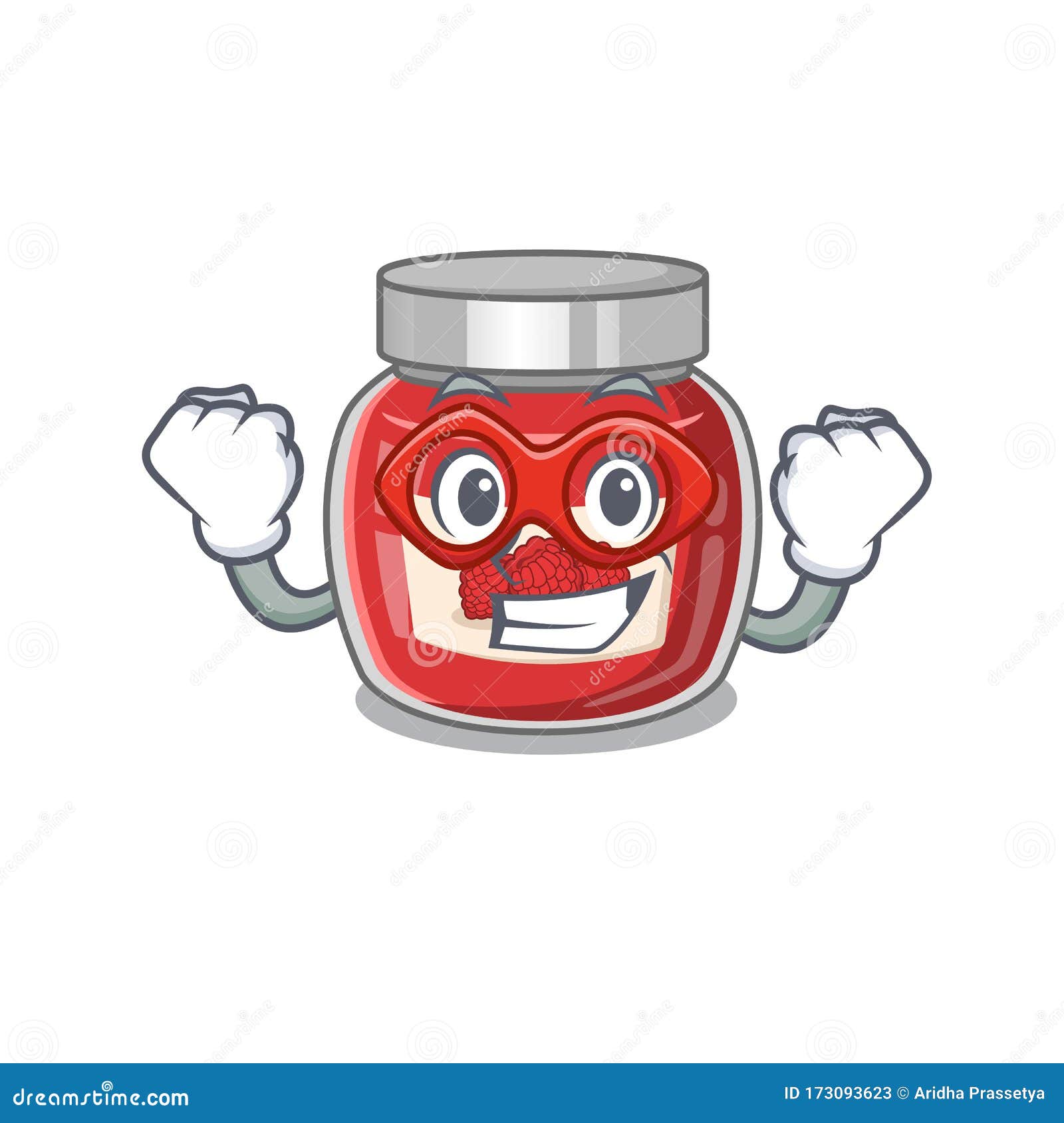 A Cartoon Concept of Raspberry Jam Performed As a Super Hero Stock ...