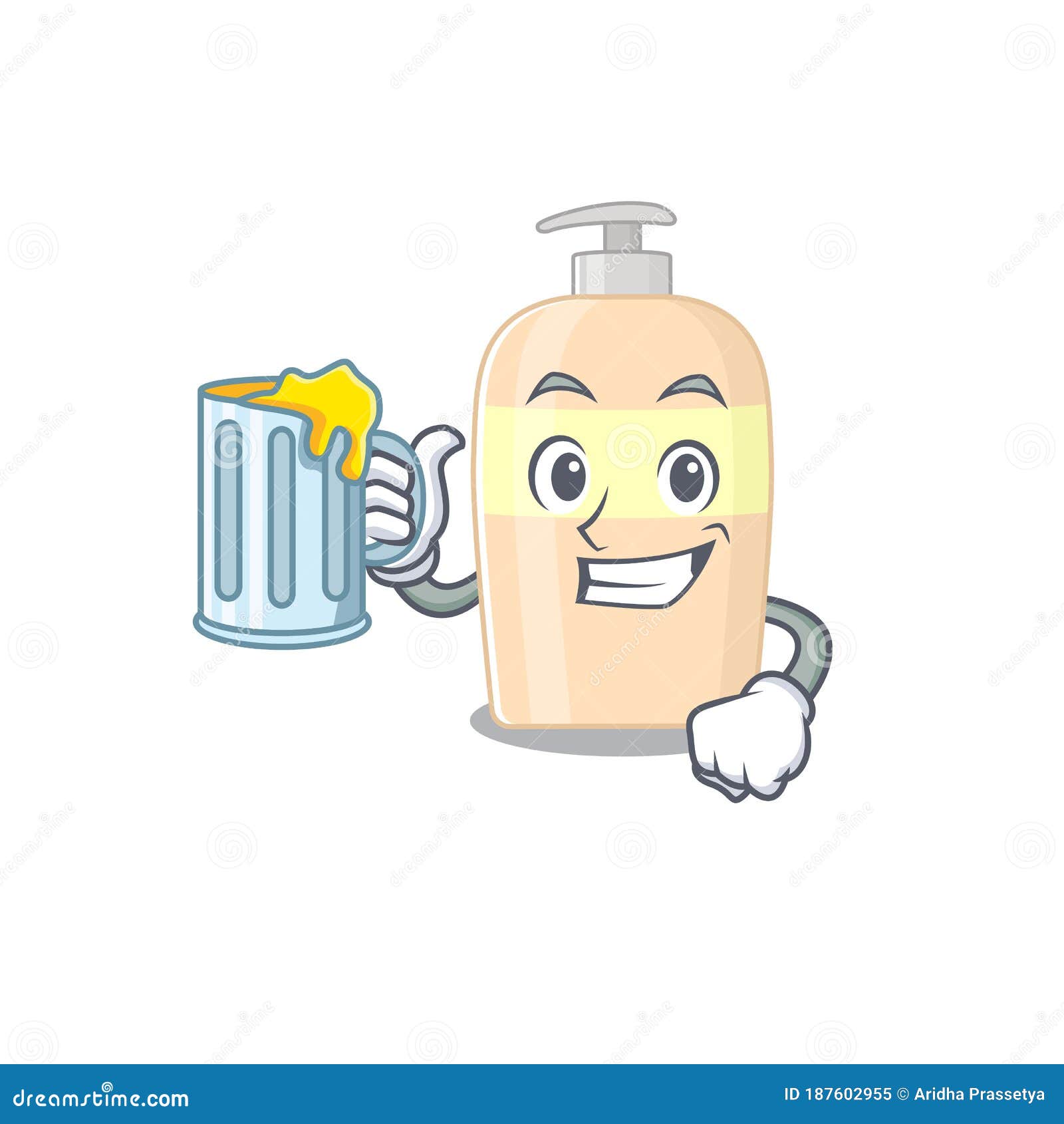 A Cartoon Concept of Toner with a Glass of Beer Stock Vector ...