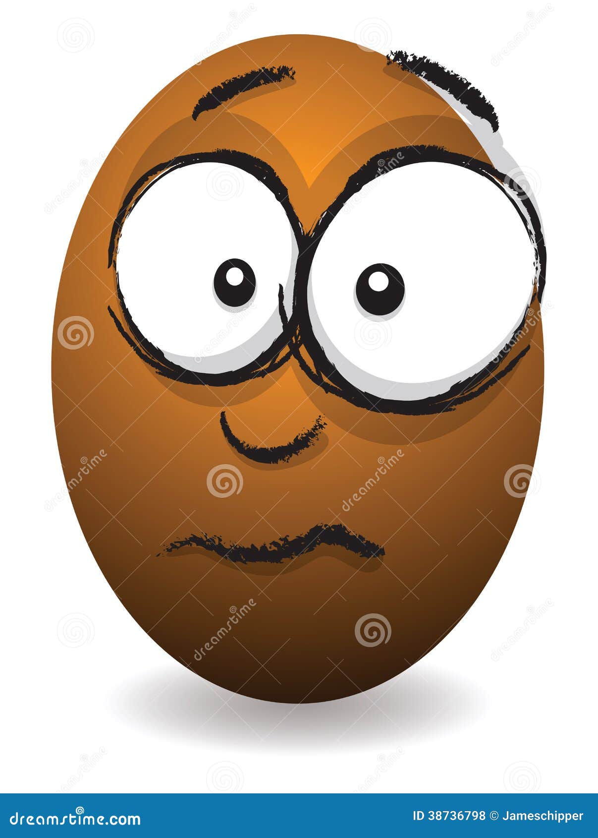Cartoon concerned egg face stock vector. Illustration of internet ...