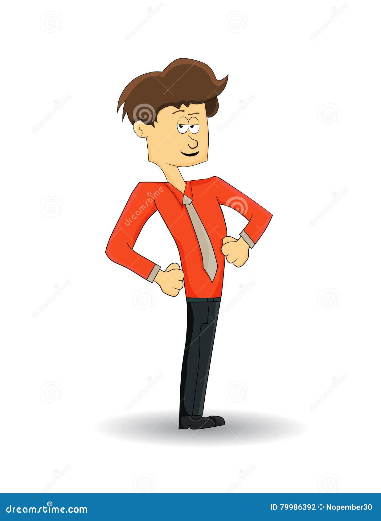 Cartoon Confidence Businessman Stock Vector - Illustration of adult ...