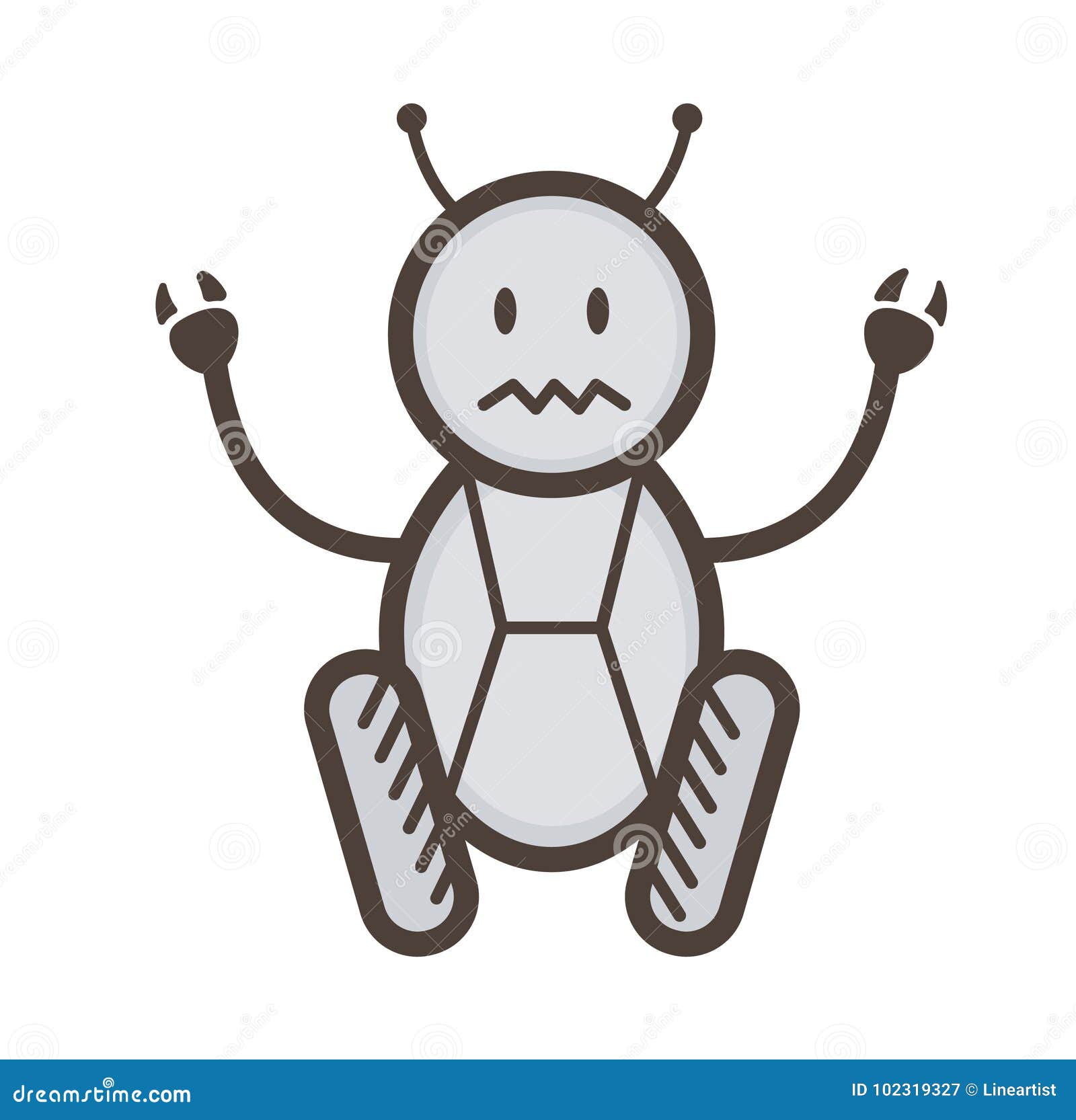 Cartoon Boy Confounded Face Vector Illustration Stock Image ...