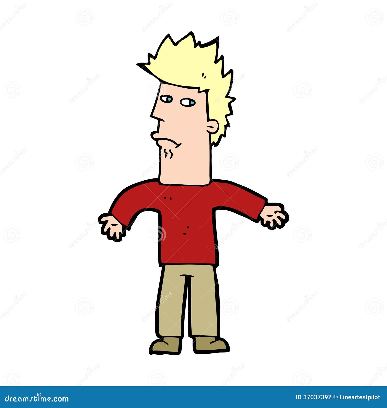 Cartoon Confused Man Vector Illustration | CartoonDealer.com #37037392
