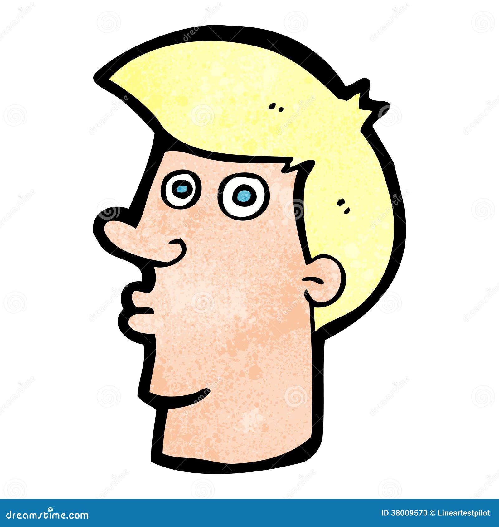 Cartoon confused man stock vector. Illustration of silly - 38009570