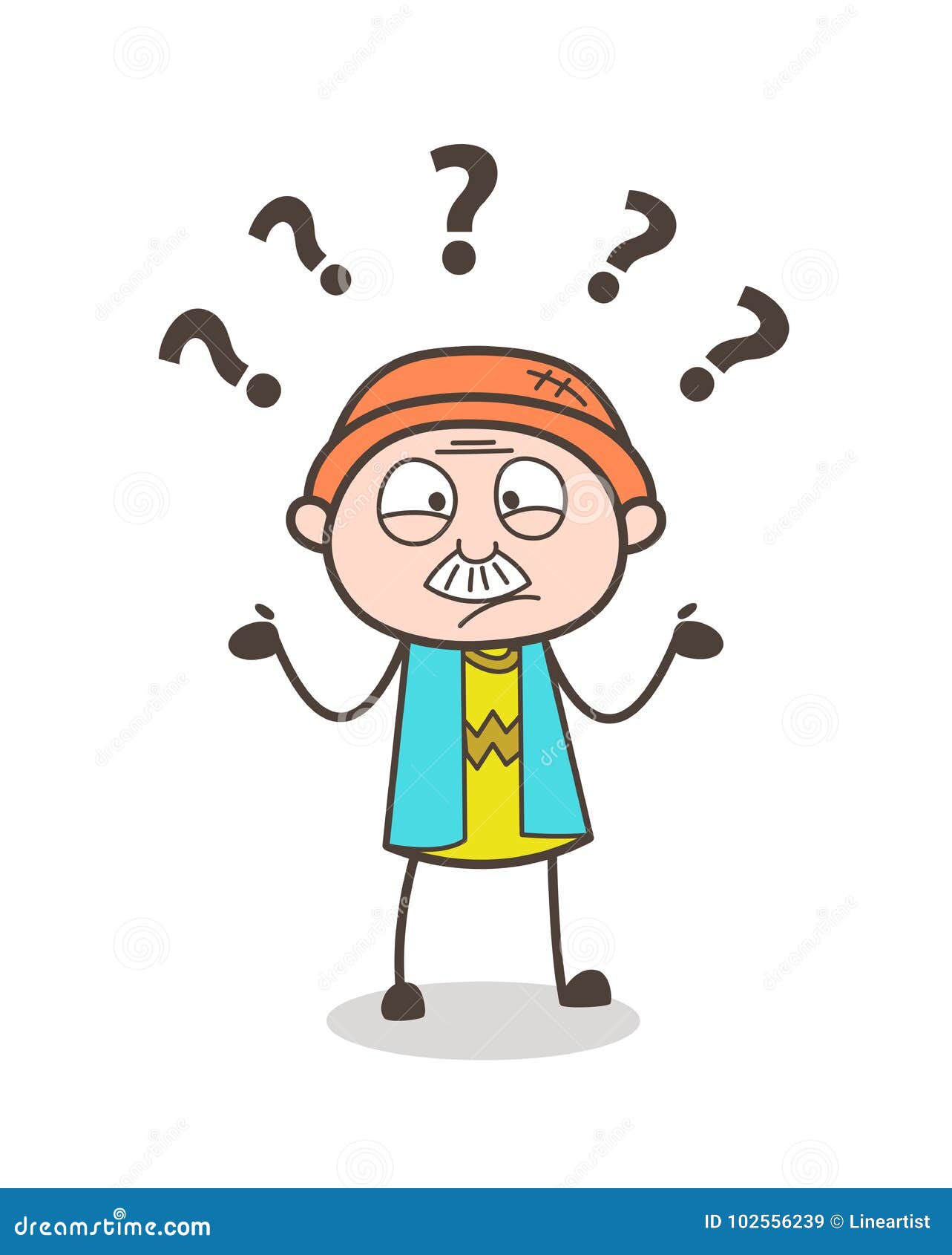 Cartoon Confused Man Vector Illustration | CartoonDealer.com #37037392