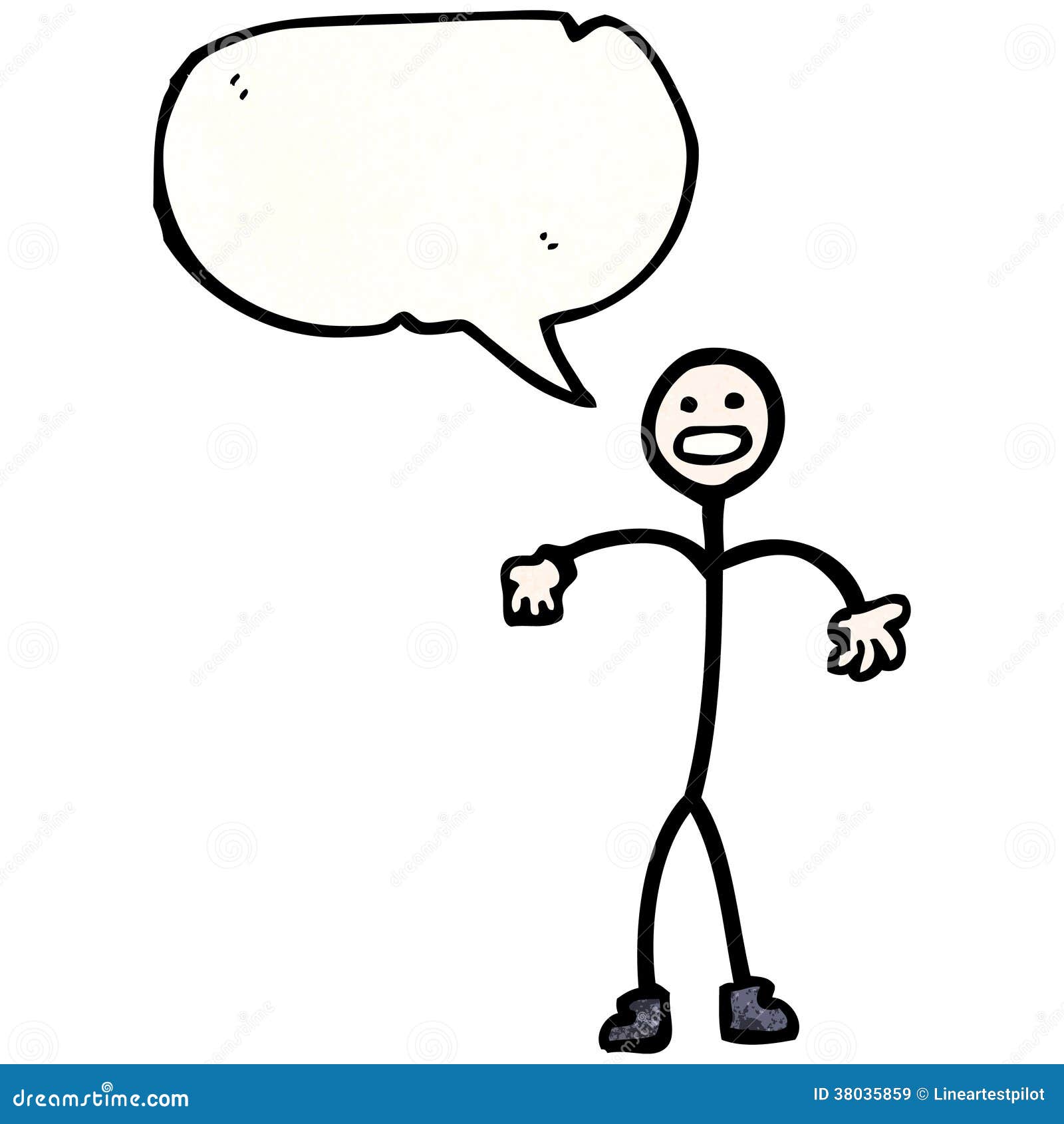 Cartoon confused stick man stock vector. Illustration of confused ...