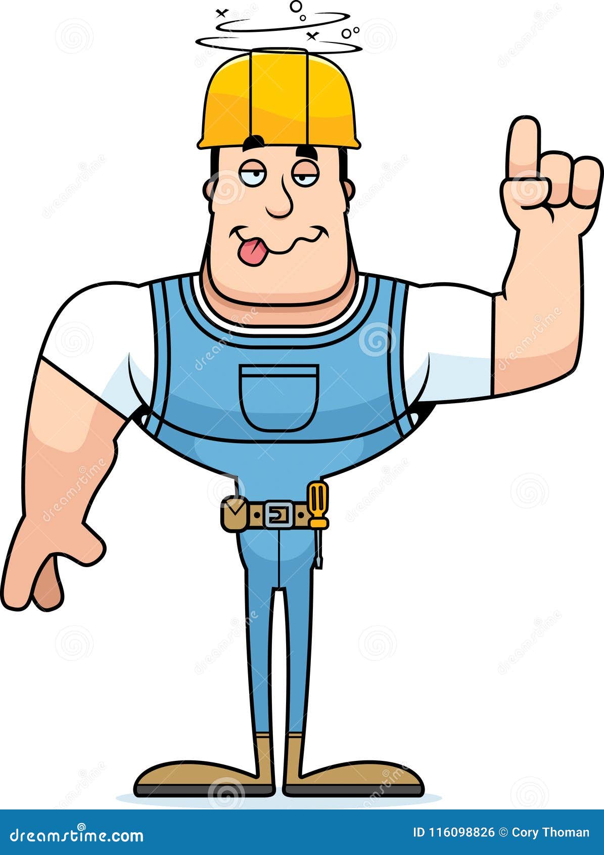 Cartoon Drunk Construction Worker Stock Vector - Illustration of ...