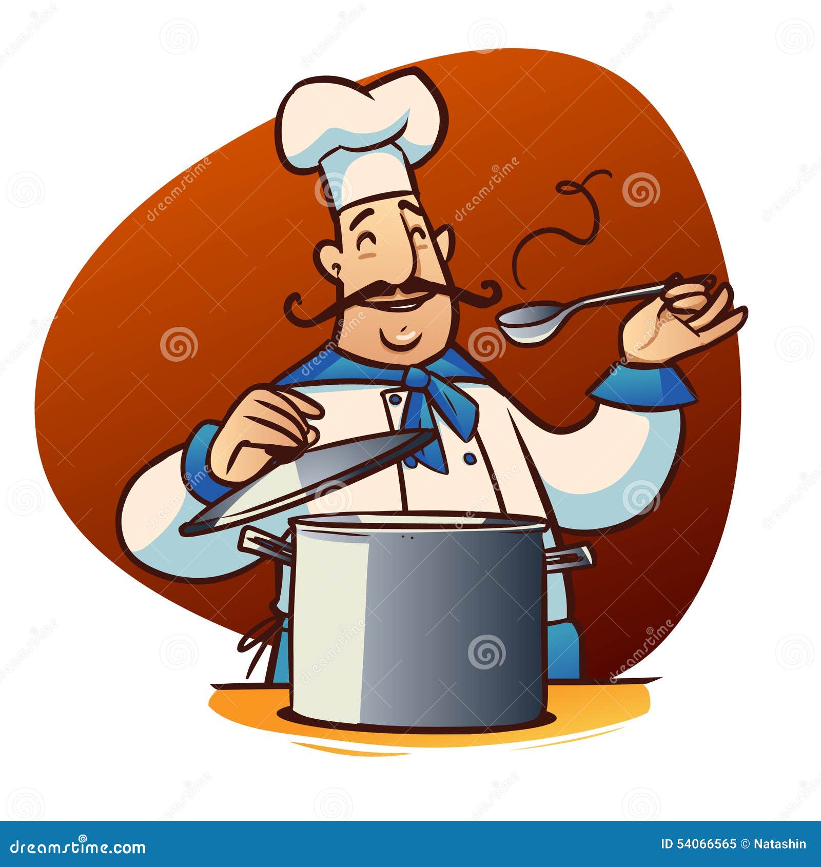 Cartoon cook character stock vector. Image of meal, character - 54066565