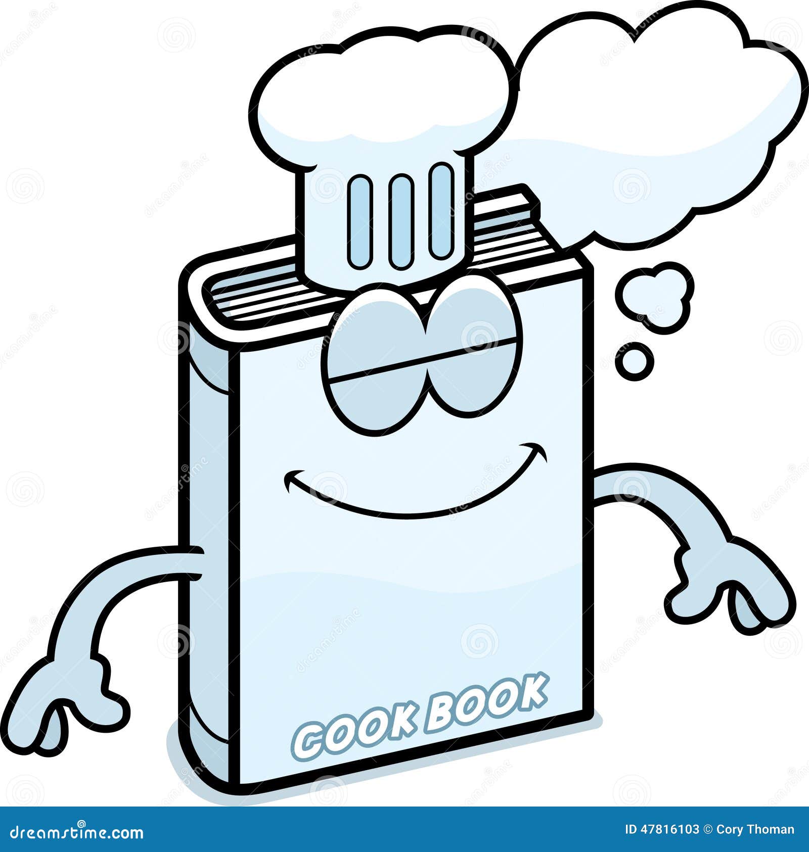 Cartoon Cookbook Dreaming stock vector. Illustration of cook - 47816103