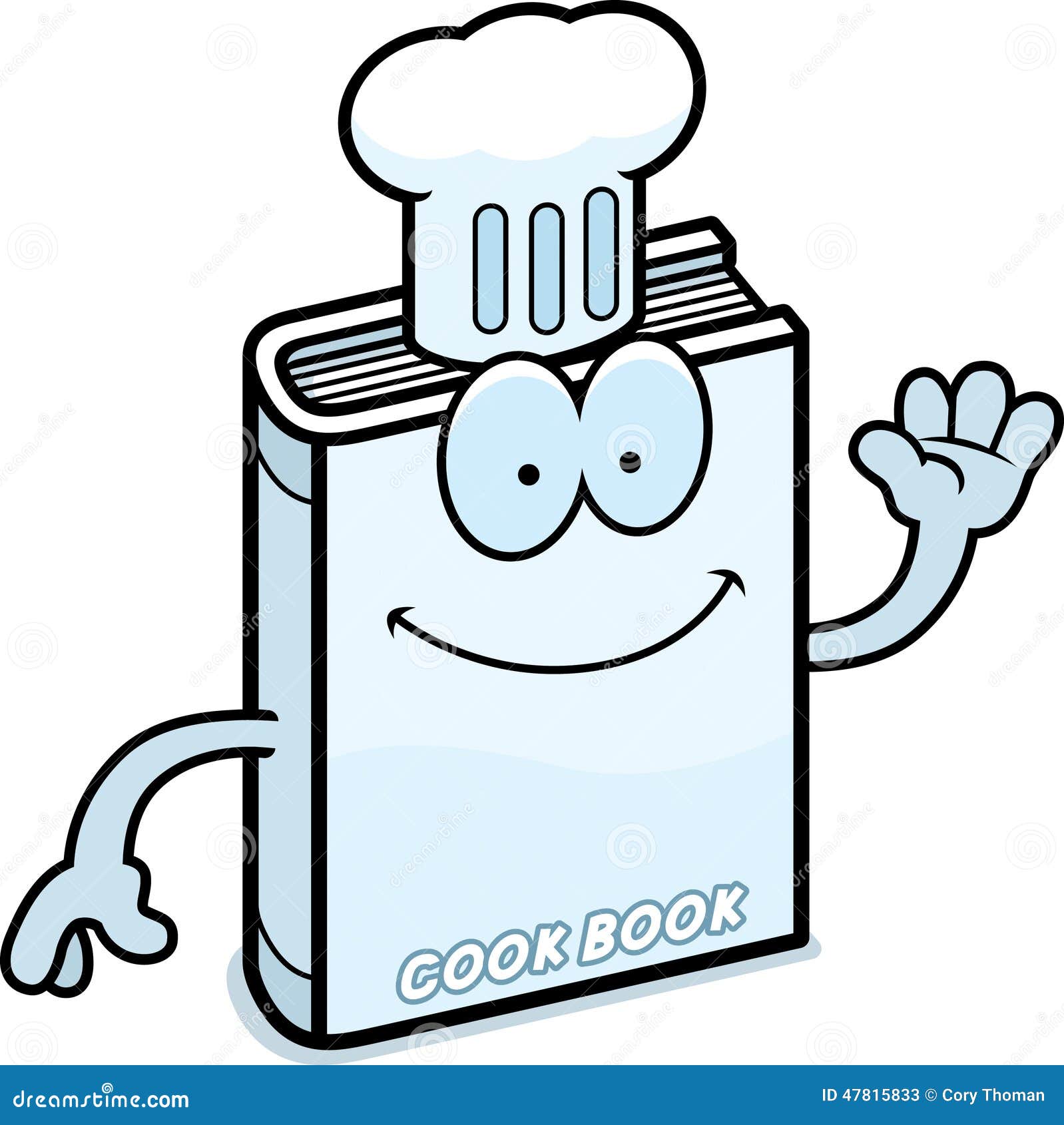 Cartoon Cookbook Waving stock vector. Illustration of smiling - 47815833