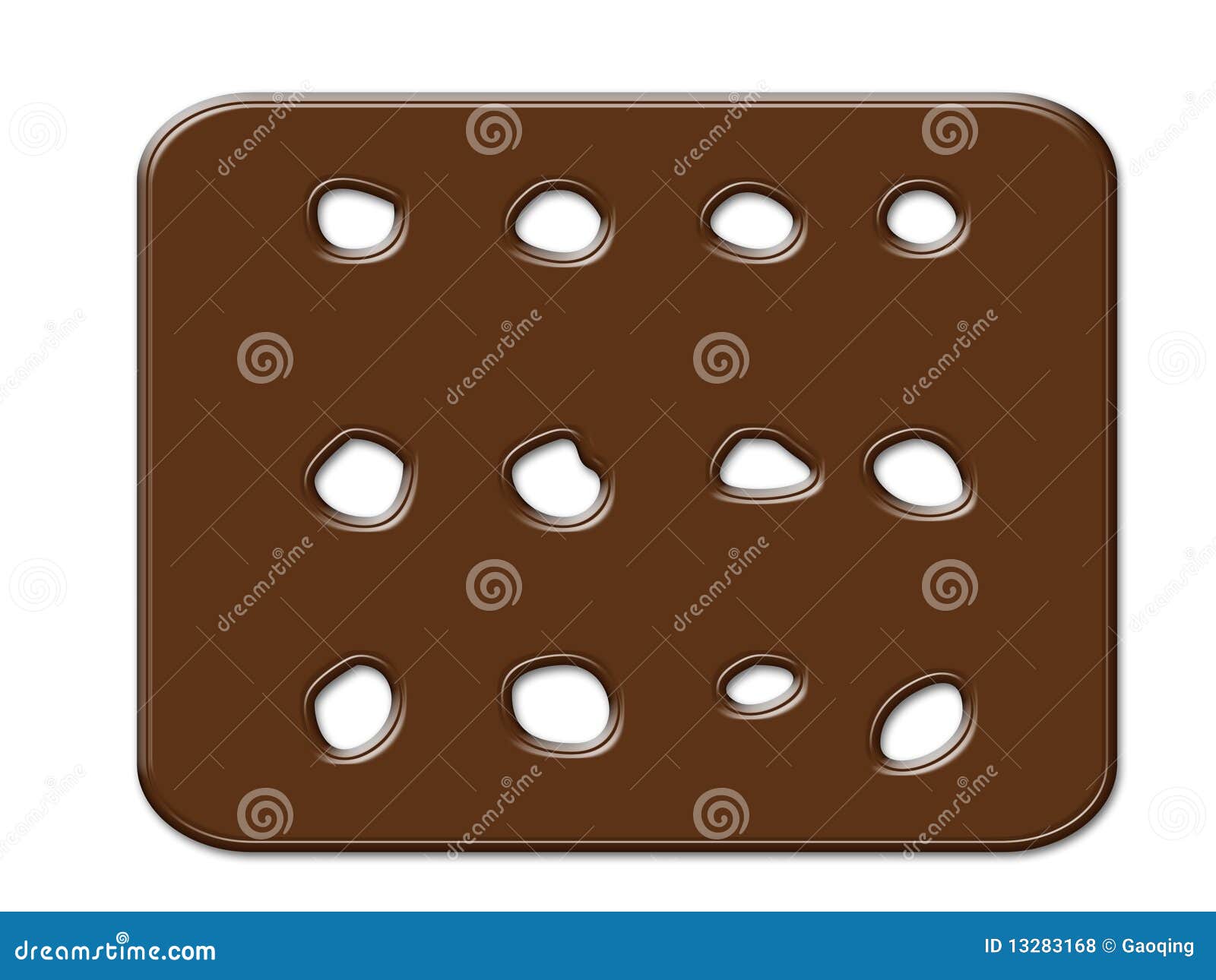 Cartoon Cookies Chocolate Frame Isolated on White Stock Illustration ...