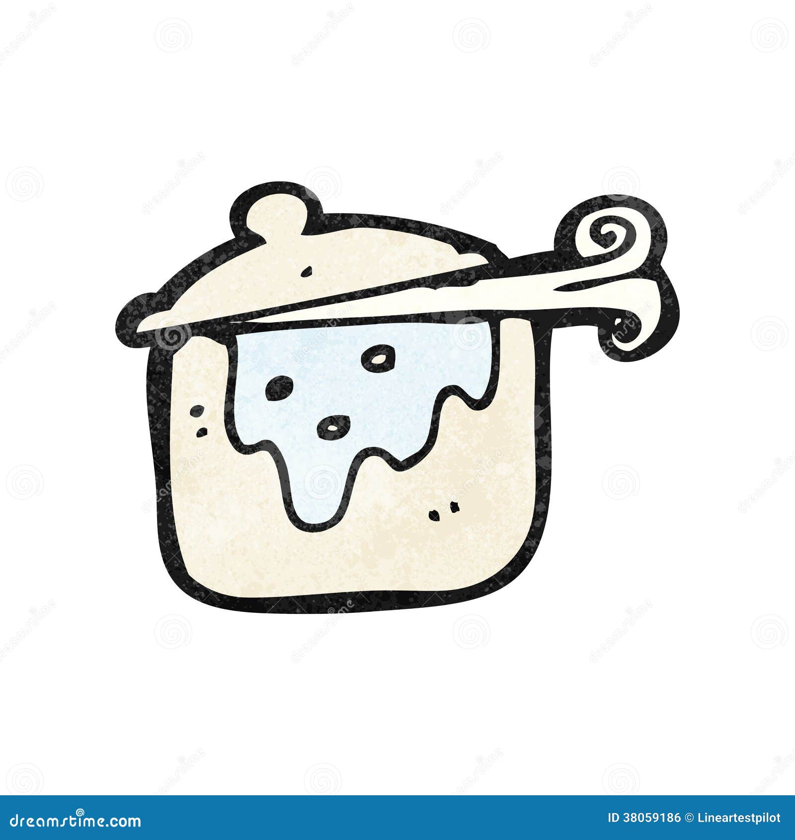 Cartoon cooking pot stock vector. Illustration of funny - 38059186
