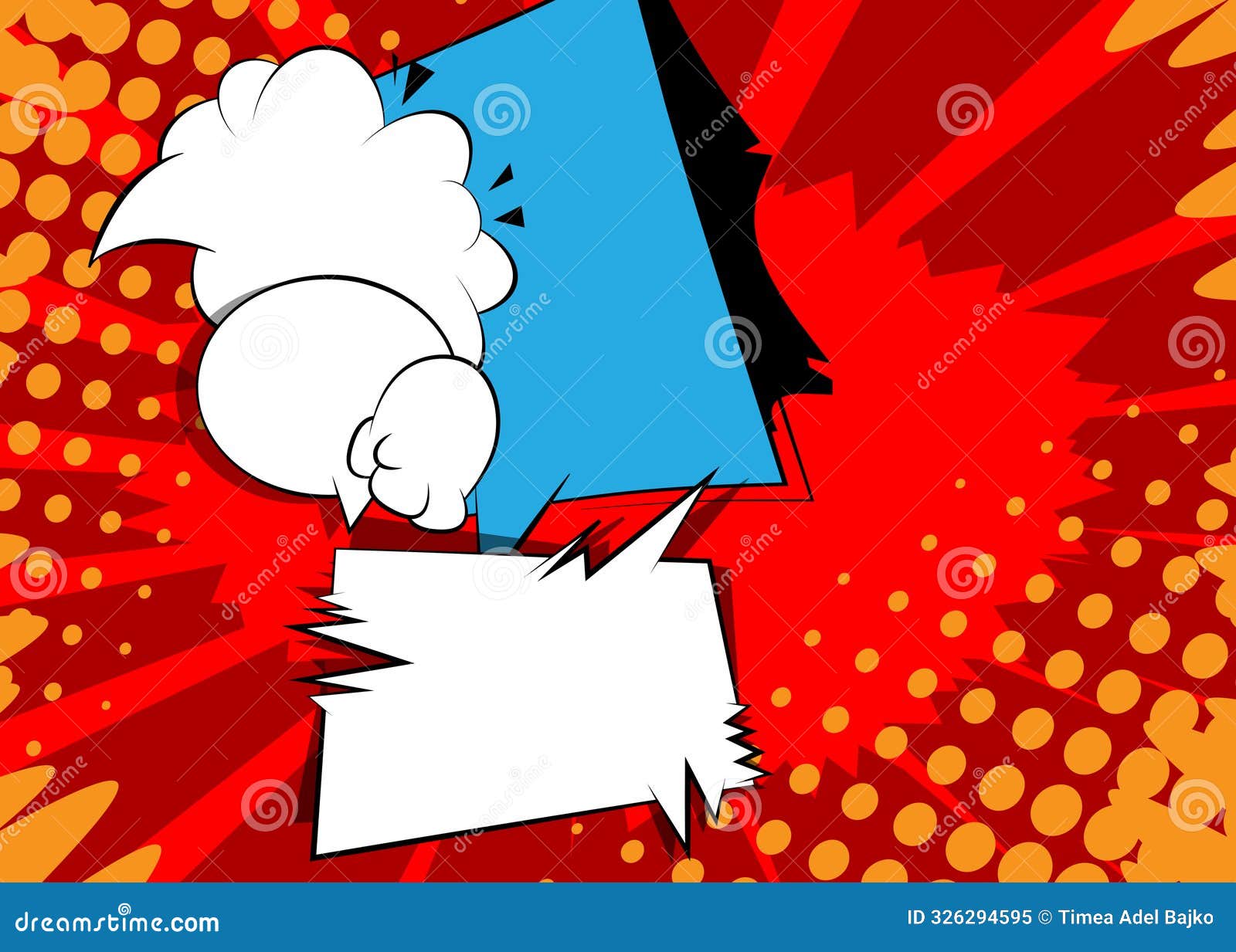 Cartoon Cool Background, Comic Book Backdrop. Retro Vector Comics Pop ...