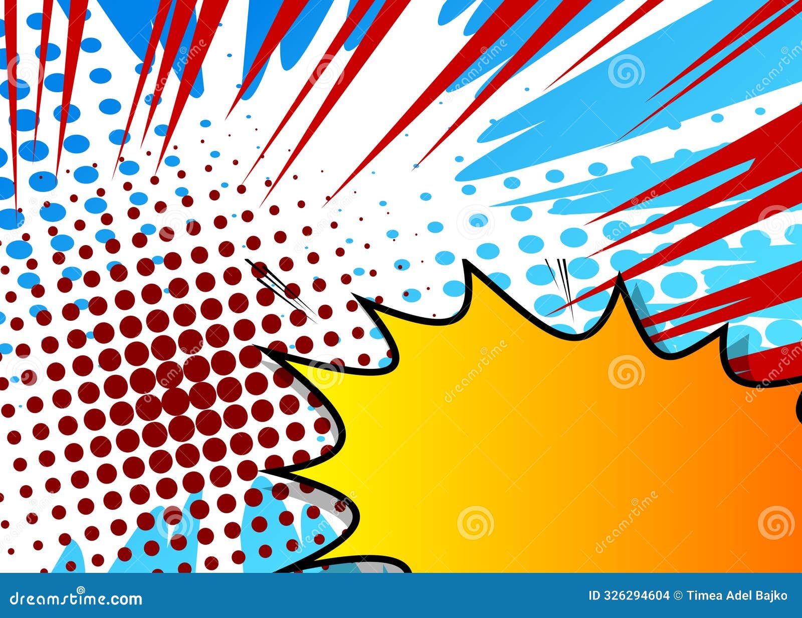 Cartoon Cool Background, Comic Book Backdrop. Retro Vector Comics Pop ...