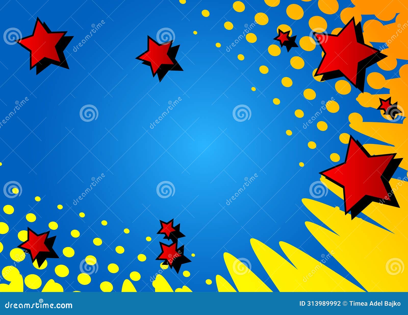 Cartoon Cool Backgrounds, Comic Book Backdrop. Retro Vector Comics Pop ...