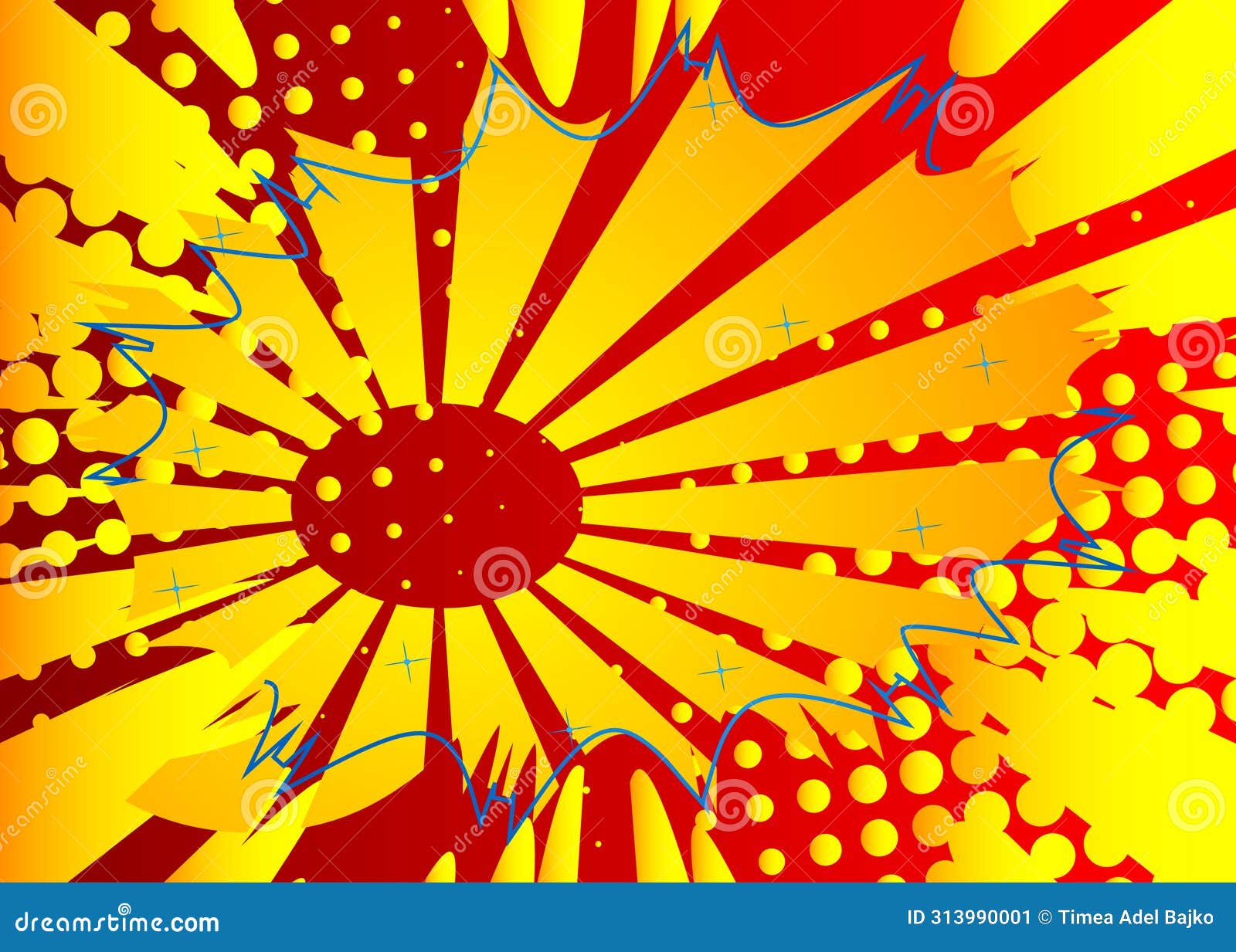 Cartoon Cool Backgrounds, Comic Book Backdrop. Retro Vector Comics Pop ...