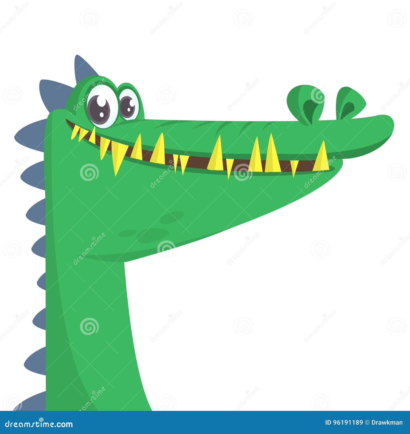 Cool Crocodile Cartoon Vector Illustration. Hungry Crocodile Eat Fish ...