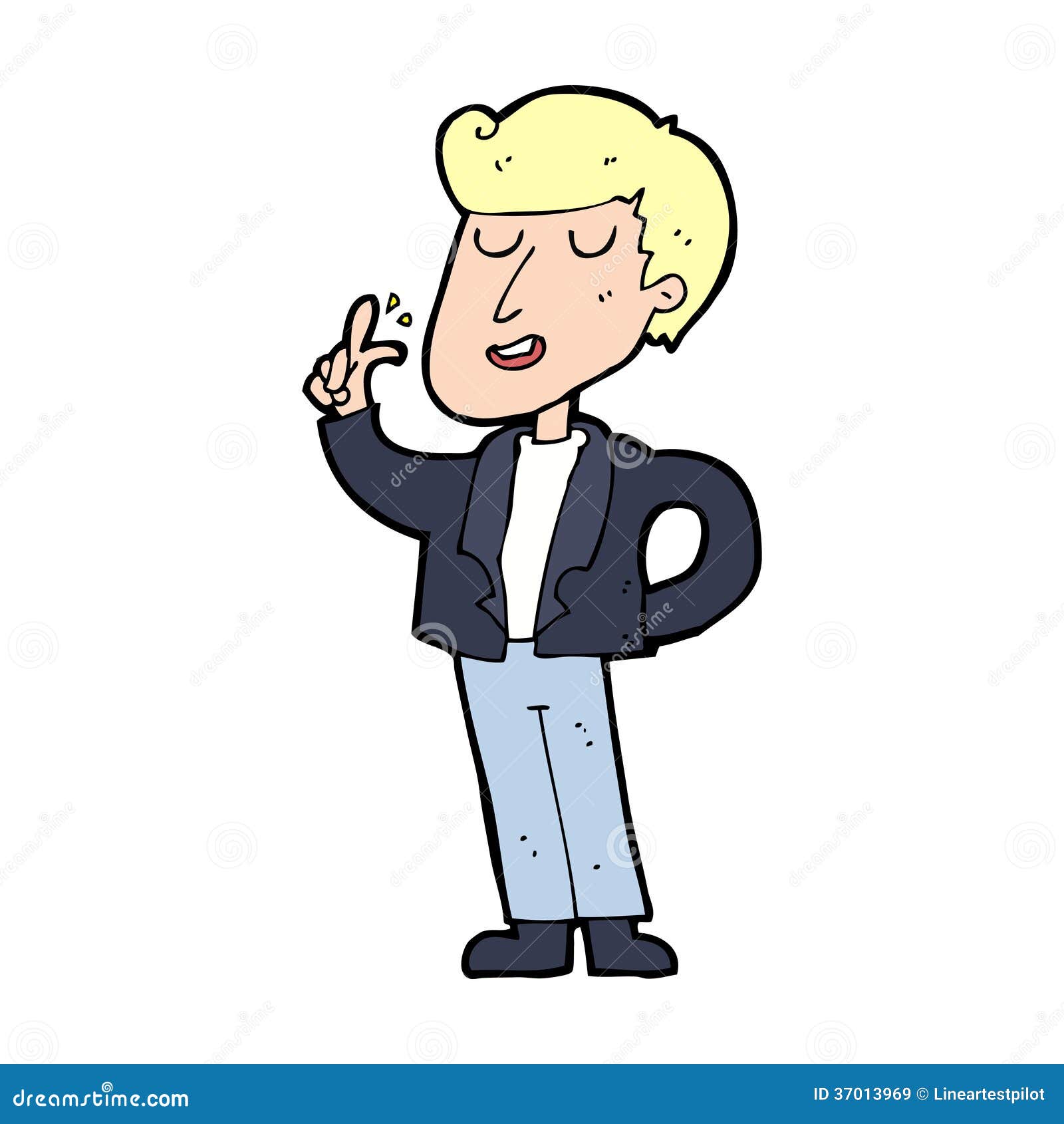 Cartoon Person Snapping Fingers