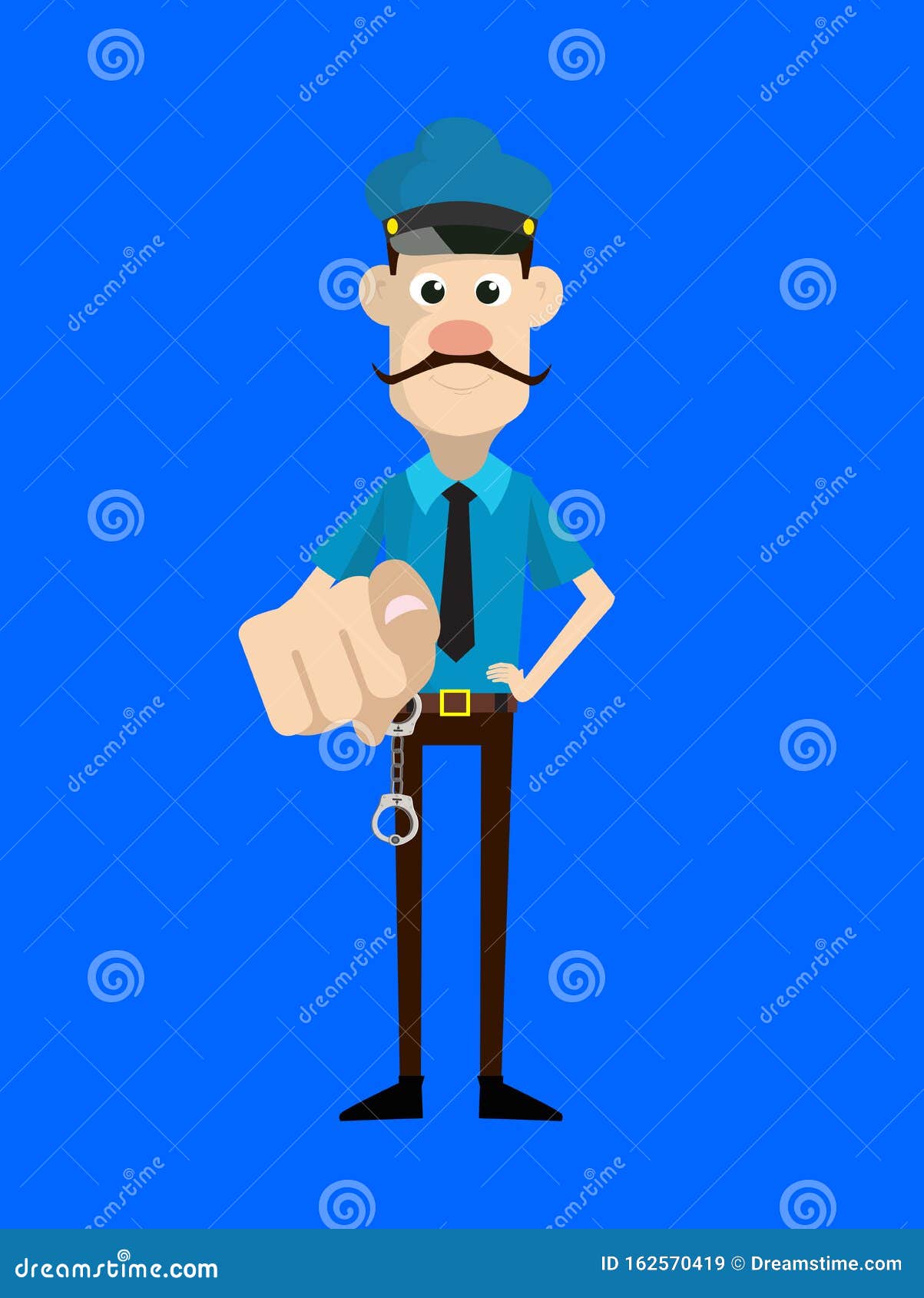 Cartoon Cop Policeman - Laughing and Pointing Vector Illustratie ...