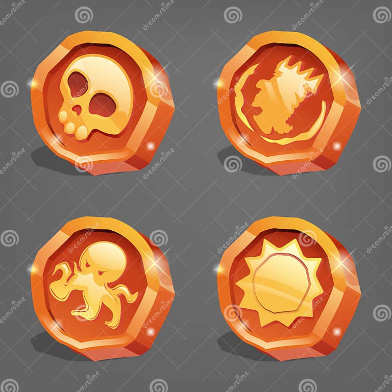 Cartoon copper coins. stock vector. Illustration of button - 70547209