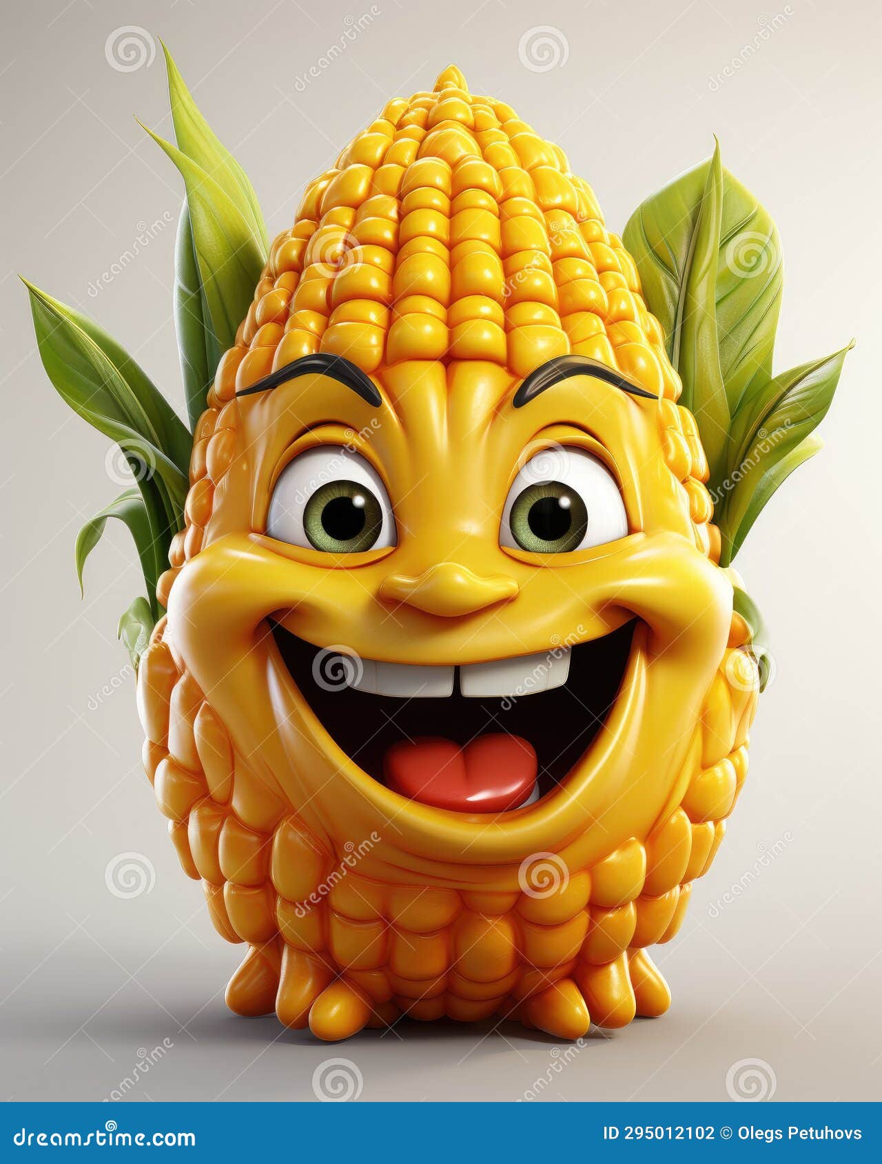 A Cartoon Corn Cob with Eyes and a Smile on it S Face. Generative Ai ...
